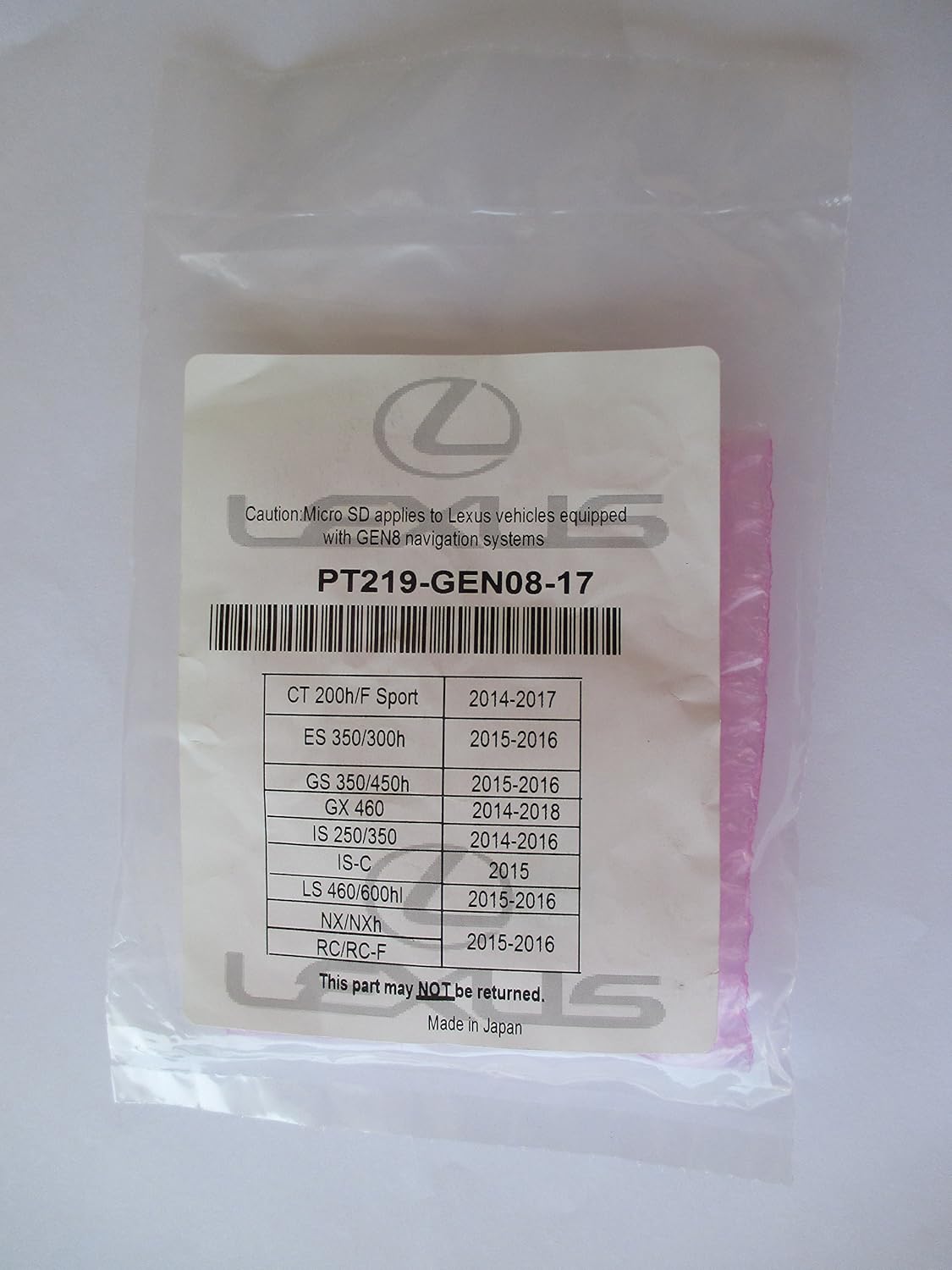 Amazon.com: 78014 2014 2015 2016 2017 LEXUS Navigation Micro SD Card ES ...