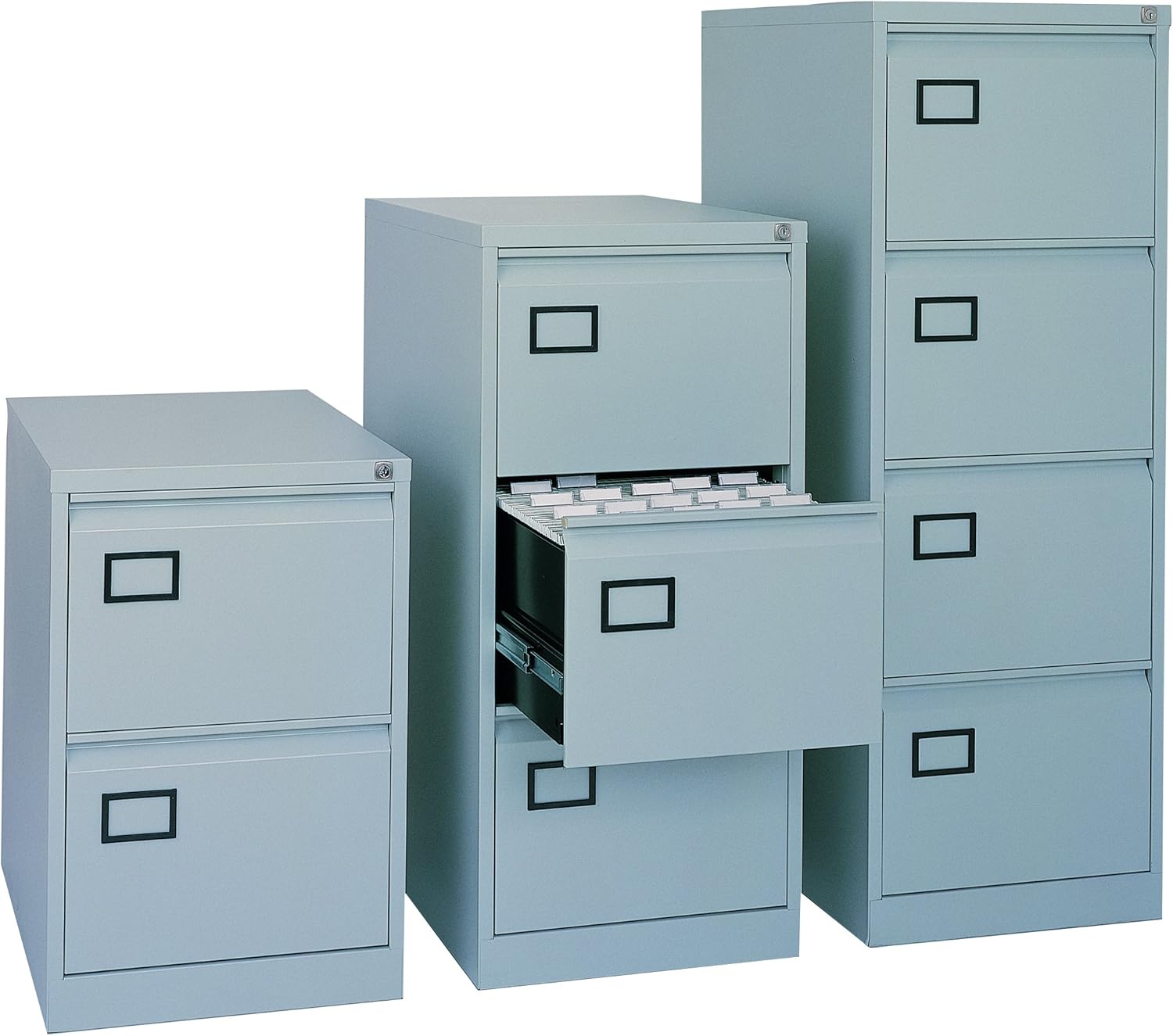 Office Hippo Bisley 4-Drawer Contract Steel Filing Cabinet – Goose Grey ...