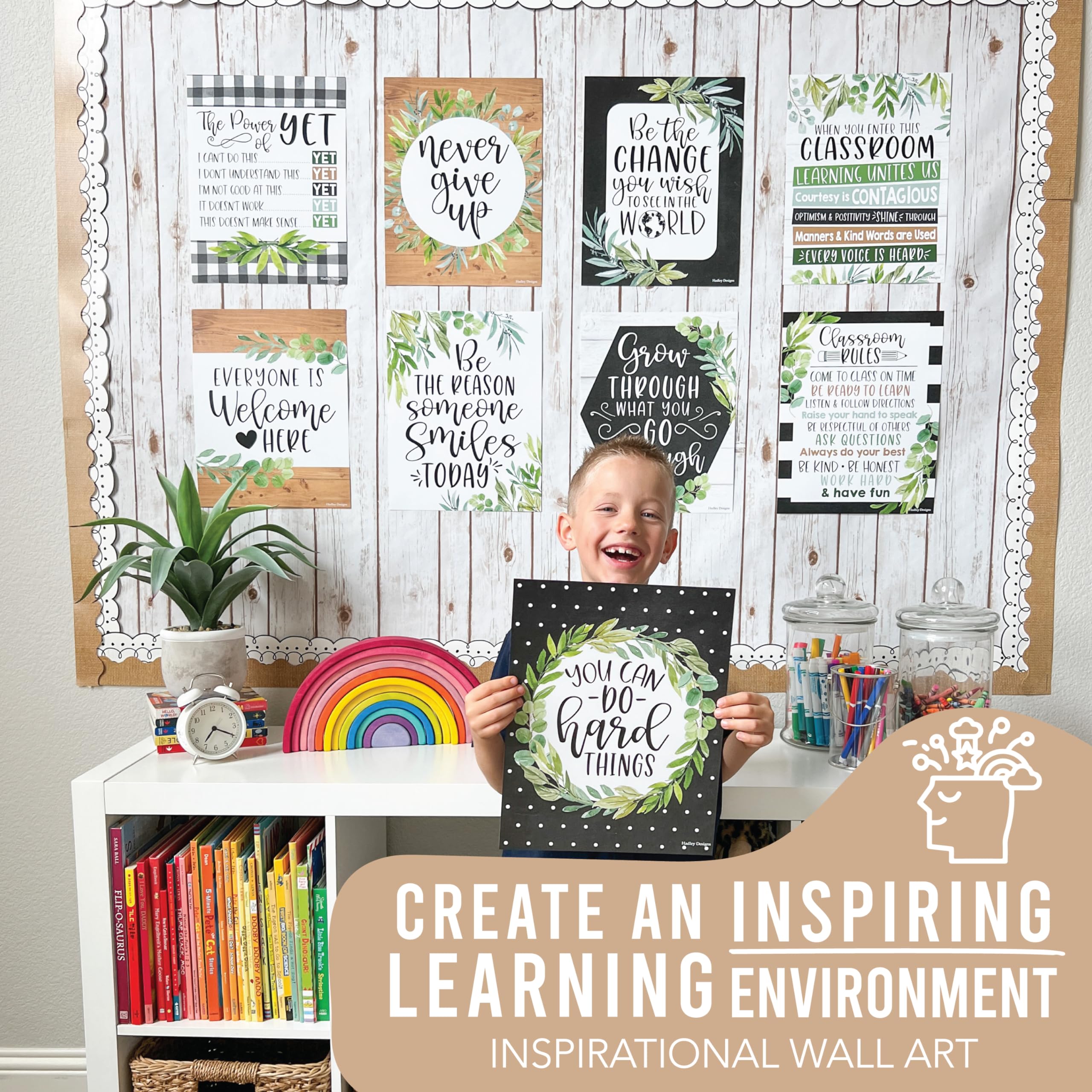 Mua Hadley Designs 9 Boho Farmhouse Classroom Decor - Welcome Sign for ...