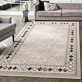 Amazon.com: Antep Rugs Alfombras Modern Bordered 5x7 Non-Skid (Non-Slip ...