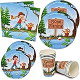 Amazon.com: Fun Express - Little Fisherman Dinner Plates for Birthday ...