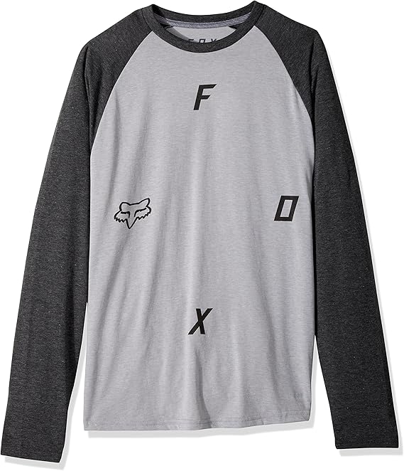 Fox - Playera de Manga Larga para Hombre, Gris Oscuro Heather, X-Large ...
