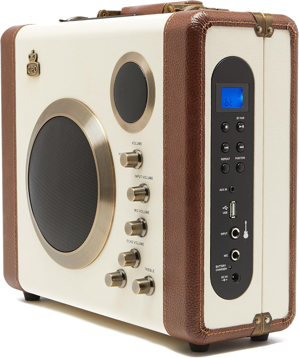 GPO Manga Portable Bluetooth Speaker, 30W Amp with Mic, Instrument and ...