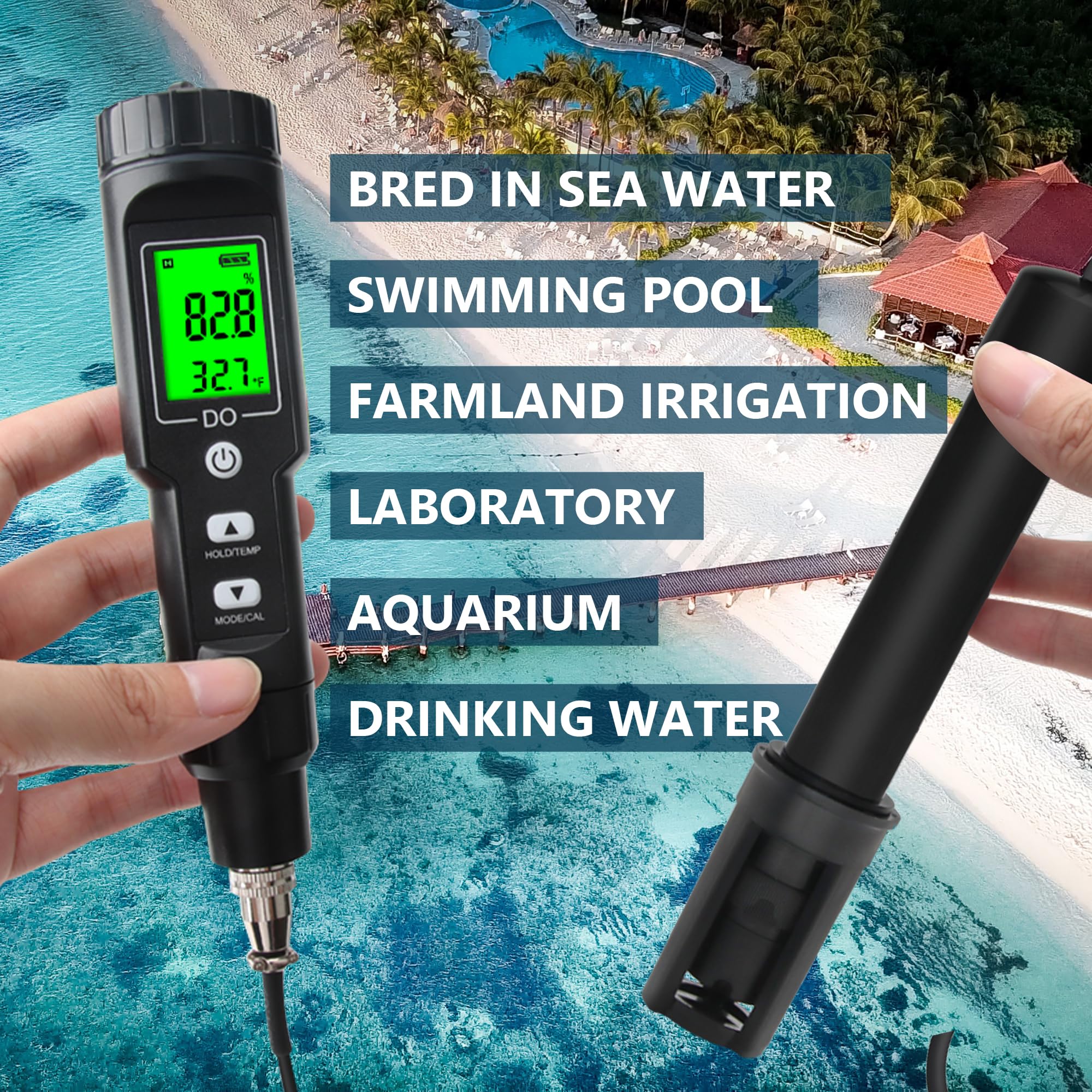 Mua Dissolved Oxygen Meter with ATC,Portable Dissolved Oxygen Test Kit ...
