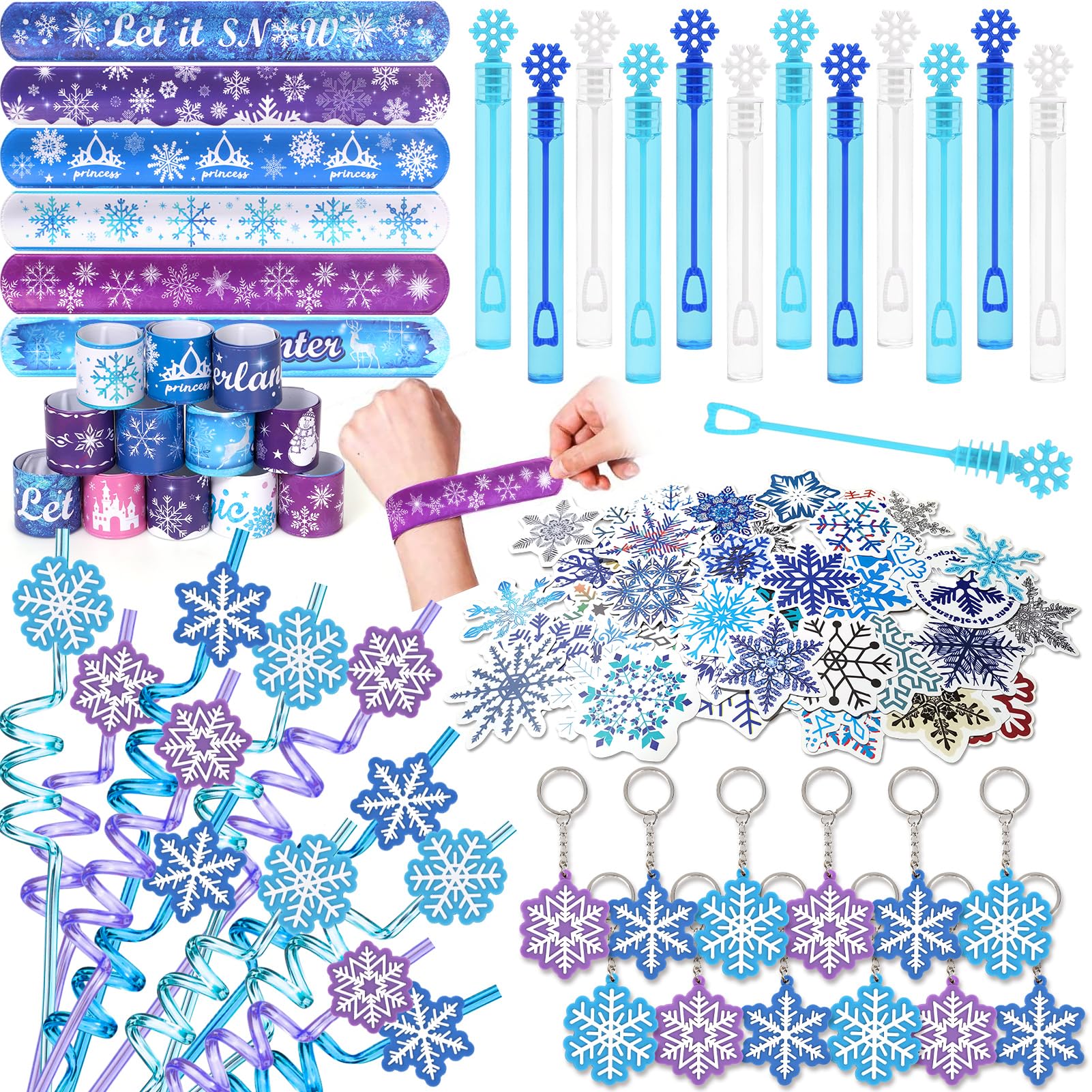 Golray 98pcs Frozen Party Favors Elsa Birthday Supplies for Girls Kids ...