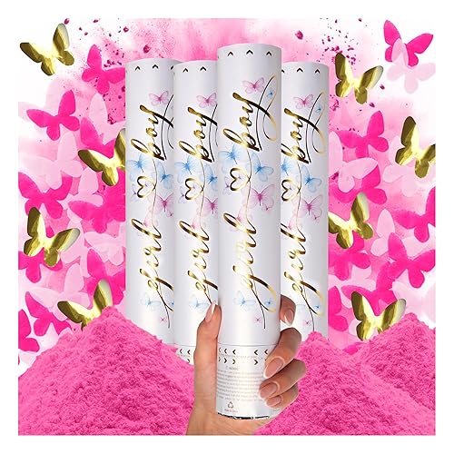 PrimePure Gender Reveal Confetti Cannon - Biodegradable Powder ...
