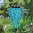 Amazon.com: Exhart Outdoor Garden Solar Lights, Round Glass and Metal ...