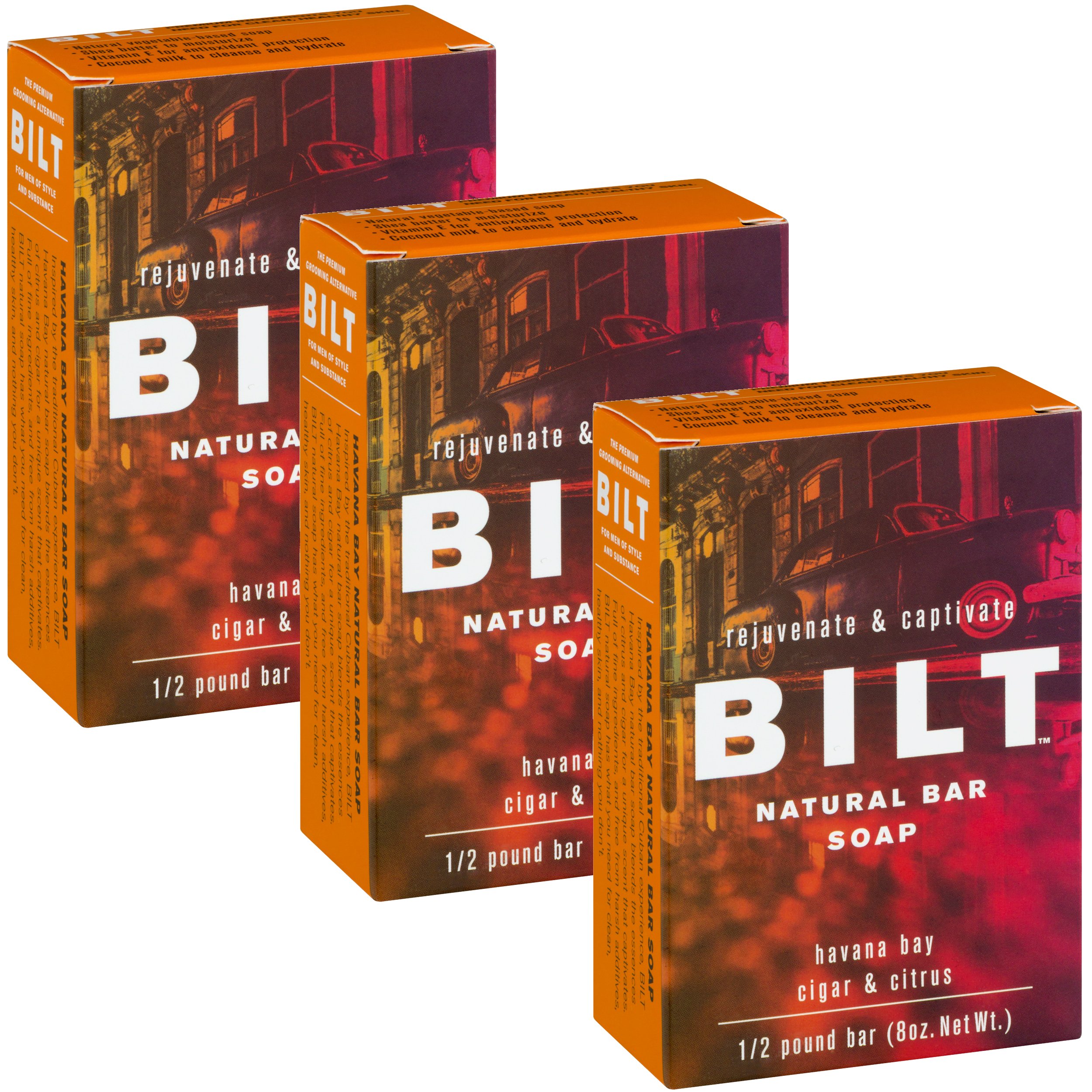 Amazon.com : BILT Natural Bar Soap for Men"Energizing" 3 Bar Variety ...