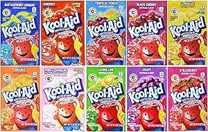 Kool-Aid mezcla de bebidas, 10 sabores, paquete surtido (paquete de 50 ...