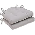 Amazon.com: Pillow Perfect Oxford Charcoal Reversible Chair Pad (Set of ...