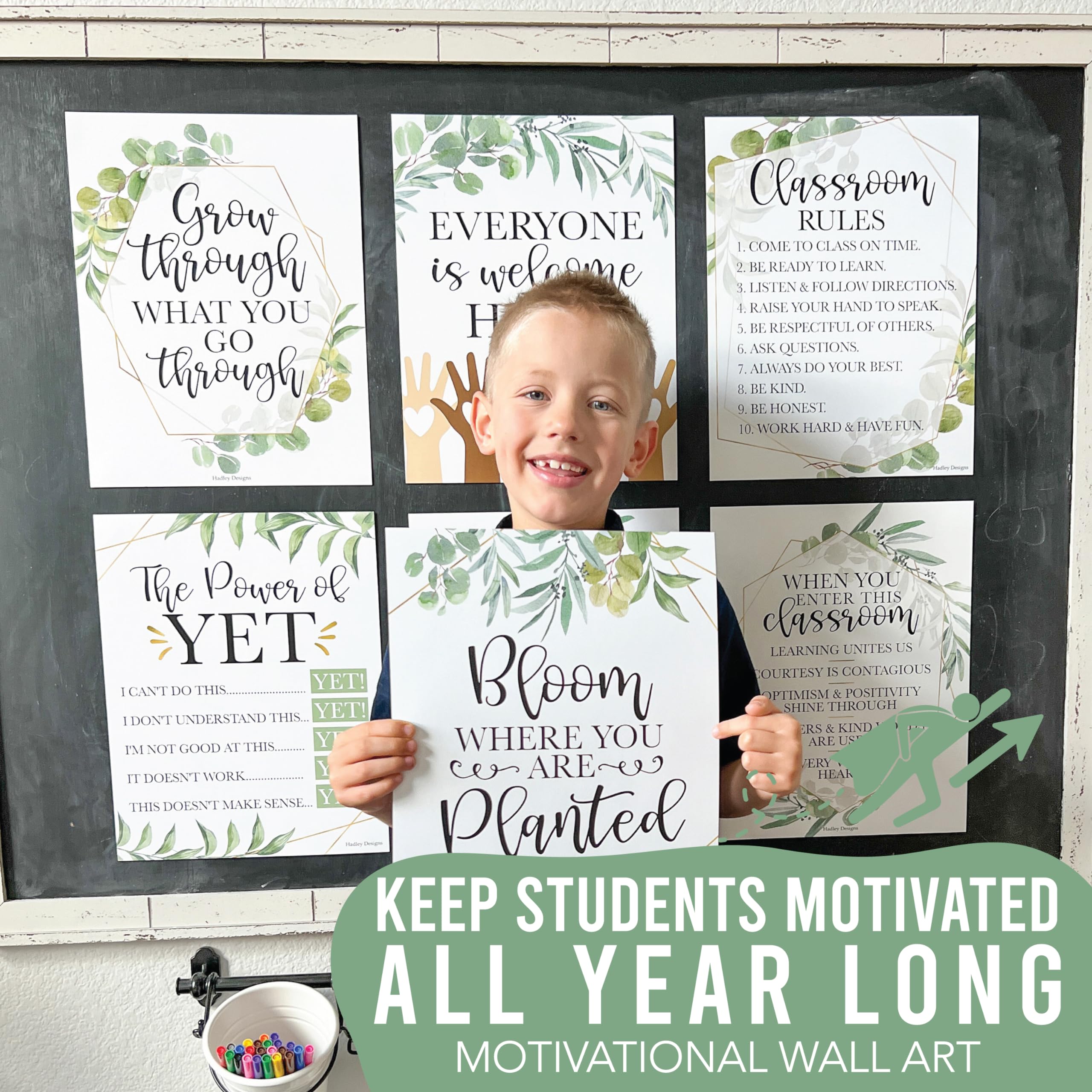 Mua Hadley Designs Motivational Posters for Classroom - 9 Growth ...