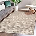 Amazon.com: THE BEER VALLEY Hand Woven Geometric Area Rug 3'x5' - Beige ...