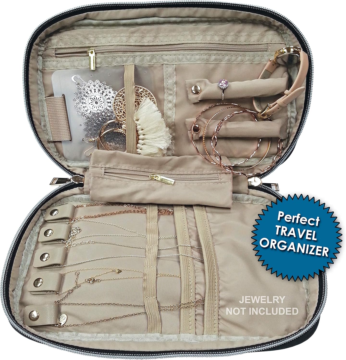 Amazon.com: Jewelry Organizer Case Travel Jewelry Storage Bag for ...