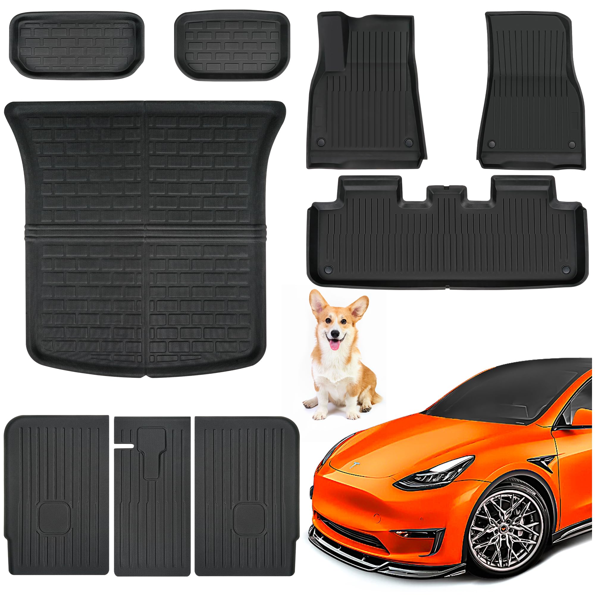 CYKOMY Tesla-Model-Y-Floor-Mats-2024 2023~2020, Tesla Model Y Floor ...