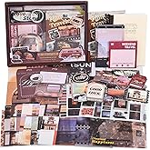 Amazon.com: Auguro Cat Theme Cute Scrapbook Kit A6 Grid Notebook Kawaii ...