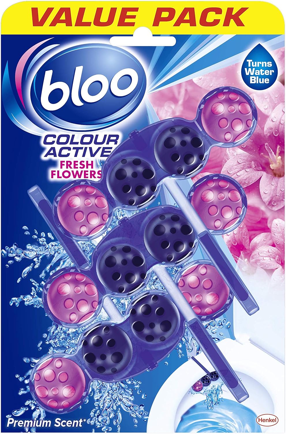 Bloo Colour Active Flower Rim Block, 150 g, Flowers Triple – BigaMart