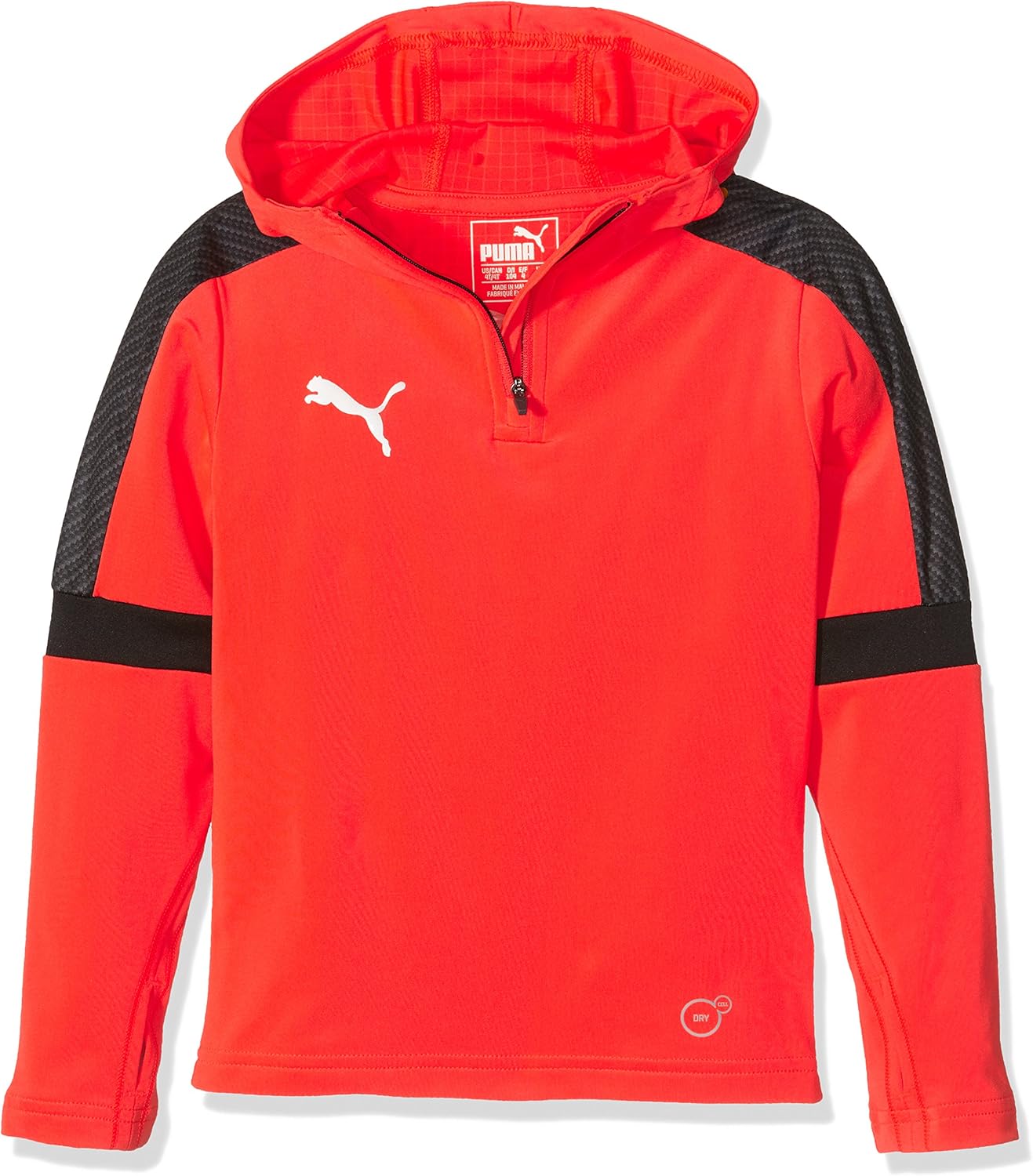 PUMA Kinder Pullover IT Evotrg Jr Hoodie, Red Blast-Black, 164: Amazon ...