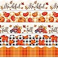 Amazon.com: Whaline 69Ft Fall Bulletin Board Borders Pumpkin Truck ...