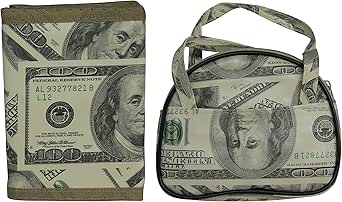 Amazon.com: 100 Dollar Bill Design Wallet Men's Trifold Wallet and Coin ...