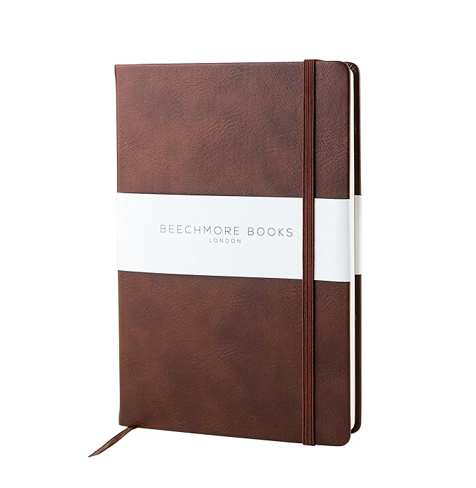 Premium Ruled British Notebook/Notepad - Beechmore Books A5 Notebook ...