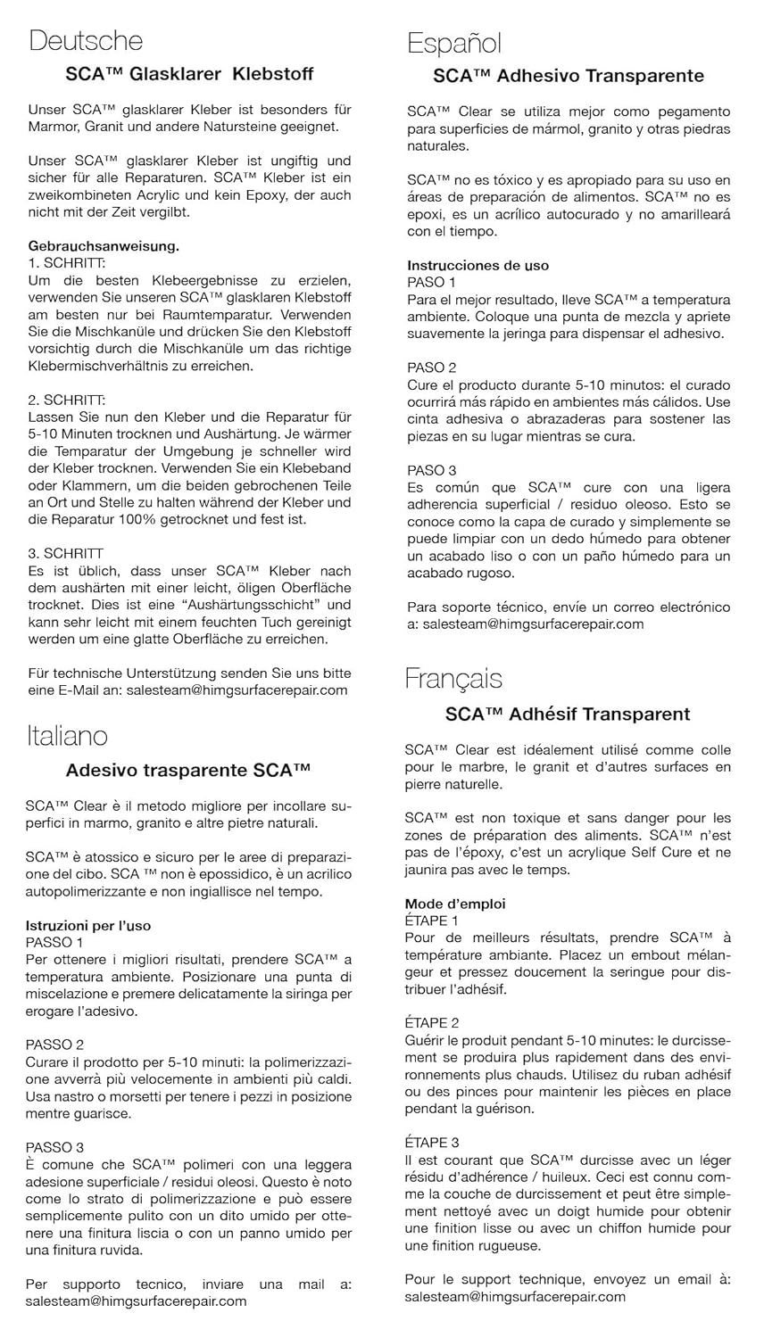 Granite, Marble & Stone Adhesive – Clear SCA – BigaMart