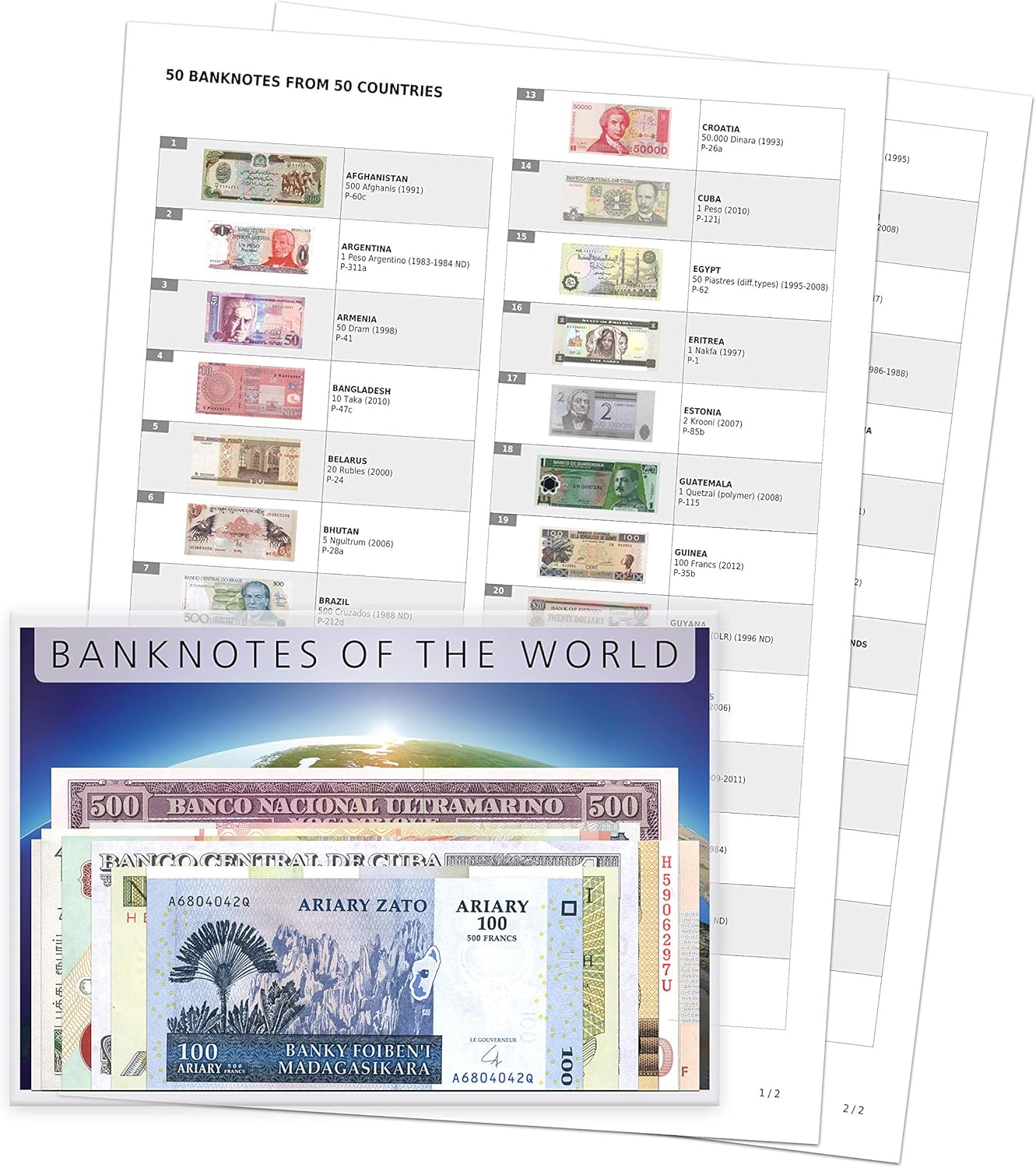 IMPACTO COLECCIONABLES WORLD BANKNOTES. 50 different Banknotes from 50 ...
