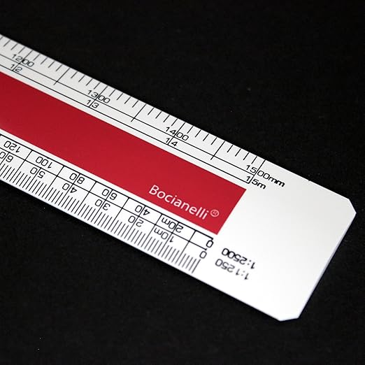15cm Maßstab Lineale 1:1 1:5 1:20 1:50 1:100 1:200 1:1250 1:2500 ...