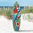 Amazon.com: JennyGems Outdoor Parrot Surfboard Wall Art Tropical Theme ...