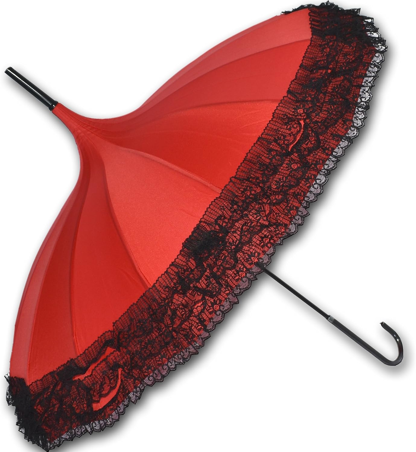 Gothic umbrella with lace, dreamlike pagoda parasol: Amazon.co.uk: Luggage
