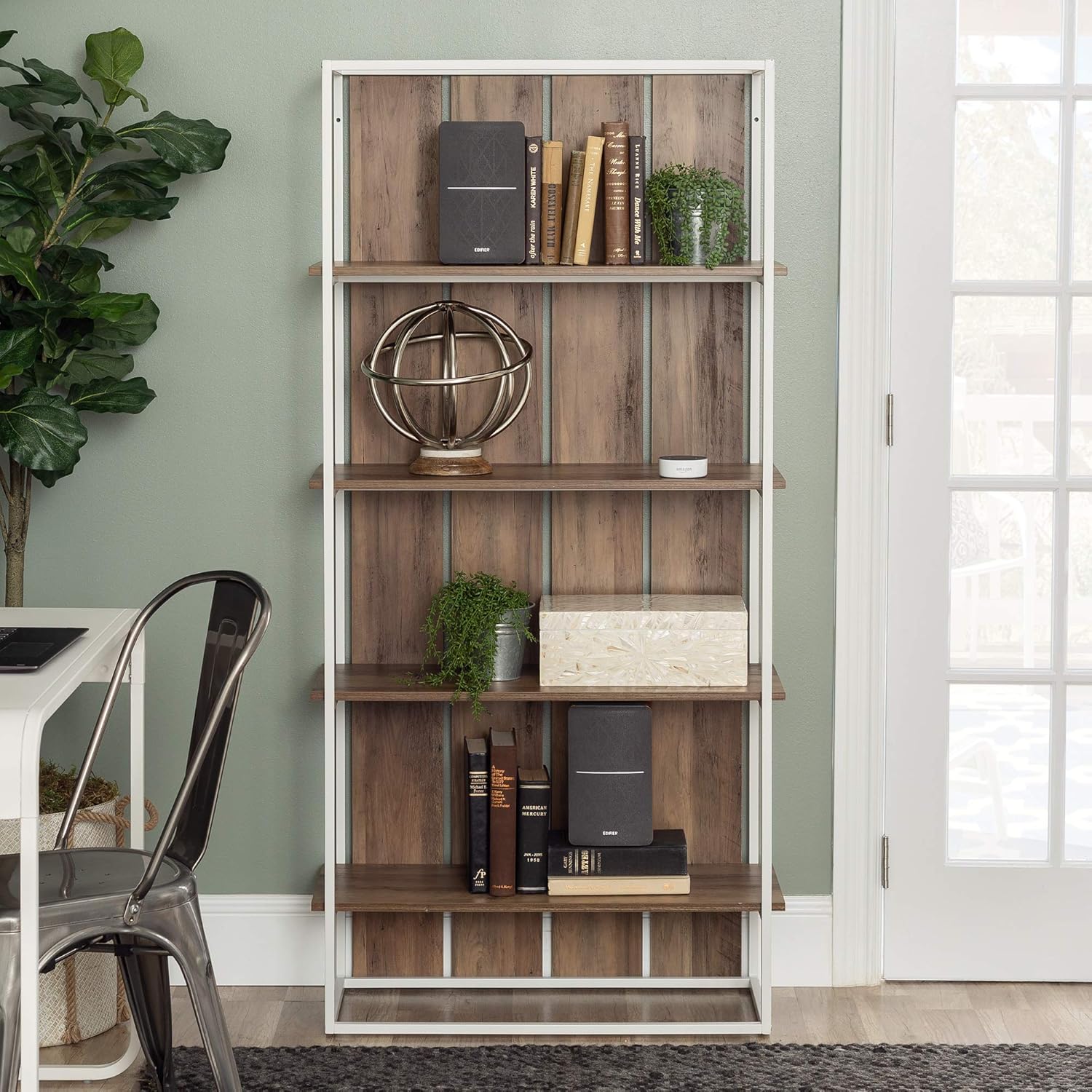Eden Bridge Designs 4-Tier Open Shelf Bookshelf Storage Bookcase ...