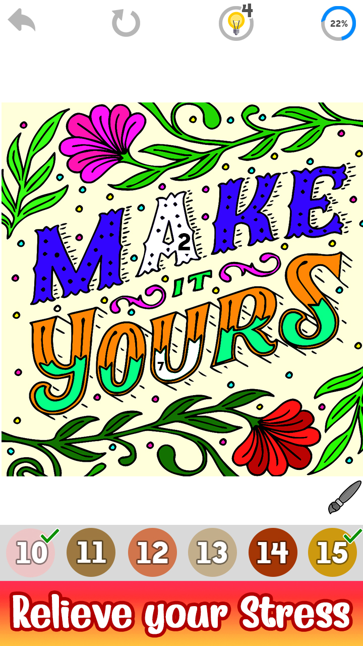 Motivational Quotes Color by Number - Grownups Paint + Glitter + Crayon ...