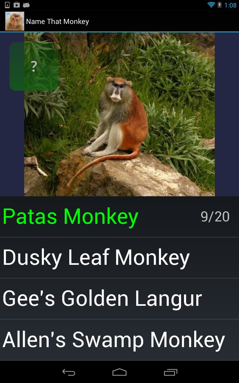 Monkey Species Trivia Quiz:Amazon.com:Appstore for Android