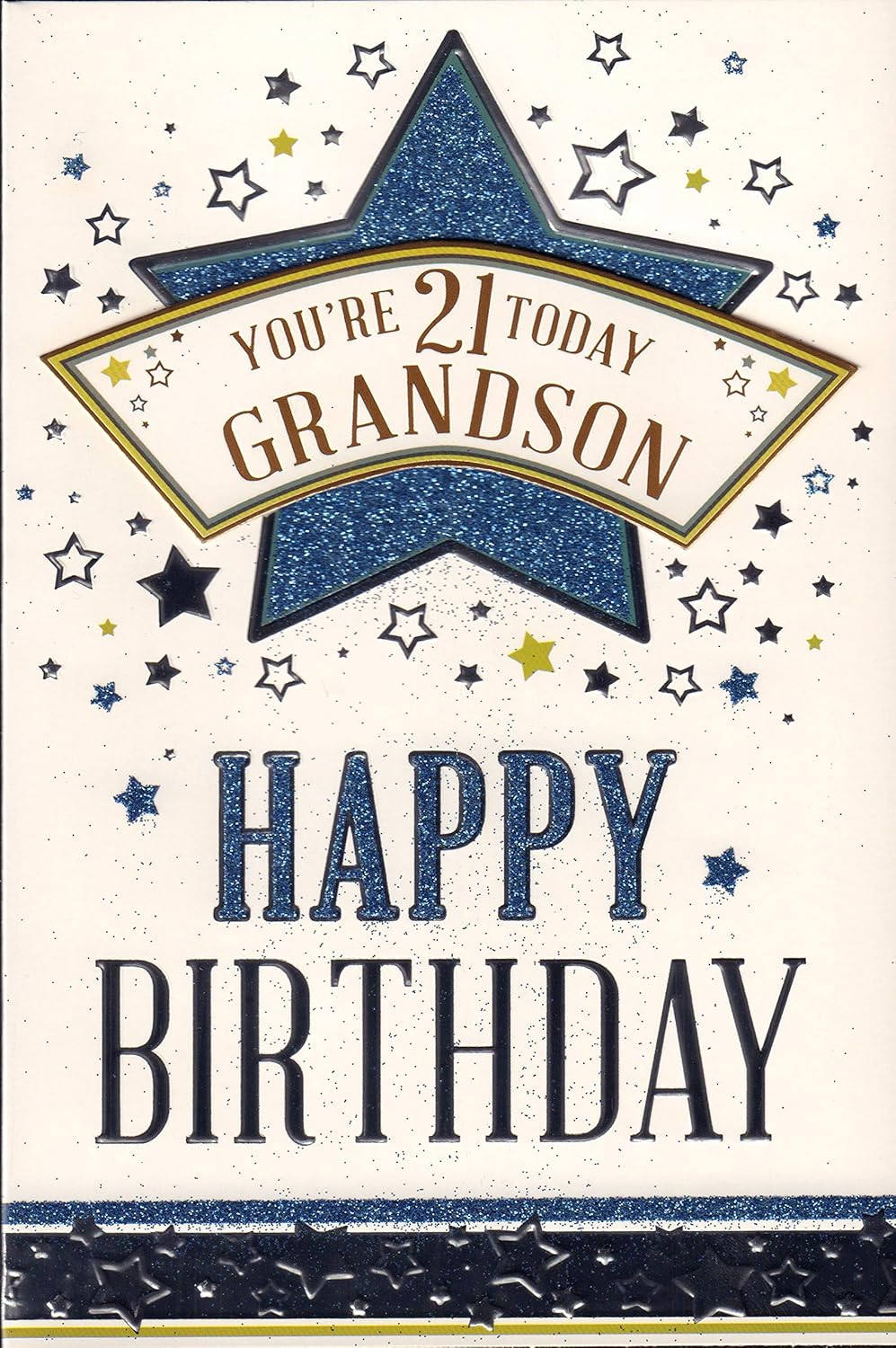 Grandson 21st Birthday Card You re 21 Today Grandson Blue Star
