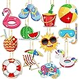 Amazon.com: 12 Pieces Summer Diamond Painting Keychain 5D DIY Diamond ...