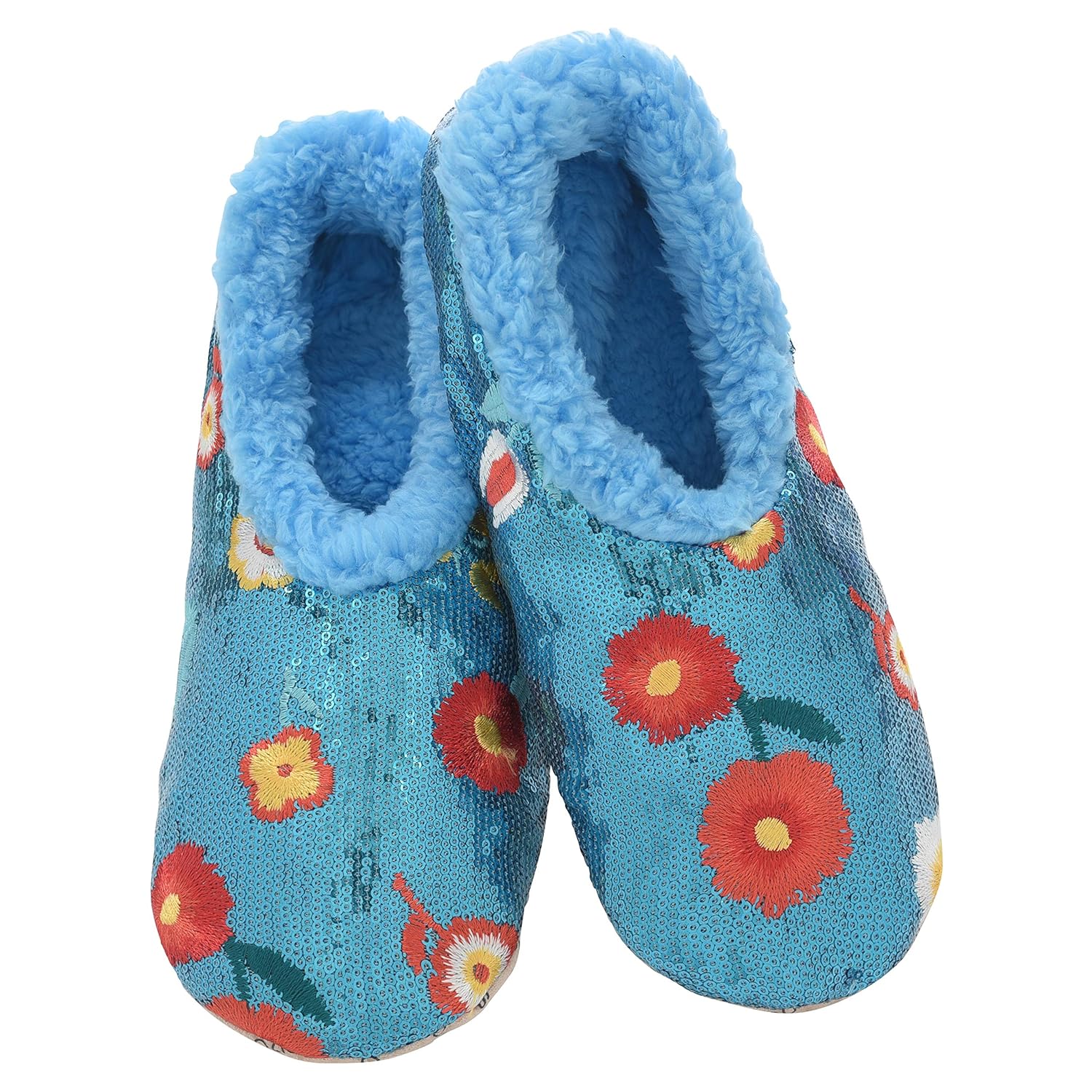 Buy Snoozies Womens Sequin Floral (Teal, Medium) at Amazon.in