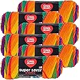 Amazon.com: Red Heart Favorite Stripe Super Saver Yarn 6/Pk 6 Pack