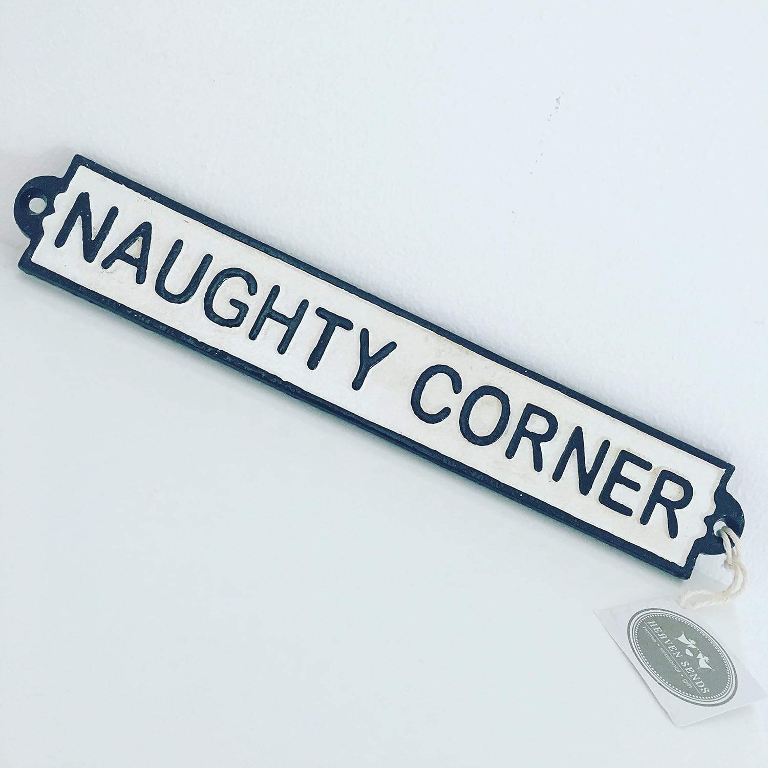Naughty Corner Cast Iron Sign: Amazon.co.uk: Kitchen & Home