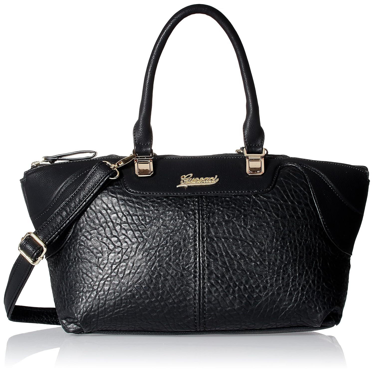 Buy Gussaci Italy Women's Handbag (Black) (GC427) at Amazon.in