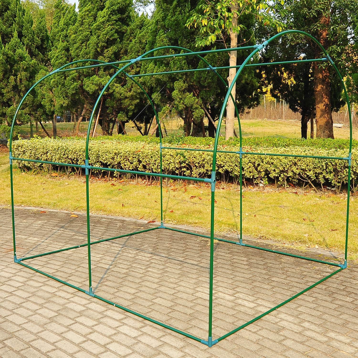 Outsunny Stable&Sturdy Steel Frame Walk in Dome PVC Greenhouse 2W x 2 ...