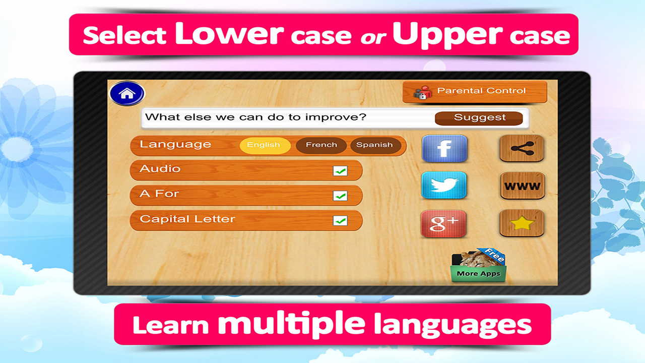 Tap and learn ABC, Preschool kids game to learn alphabets, phonics with animation and sound lite ...