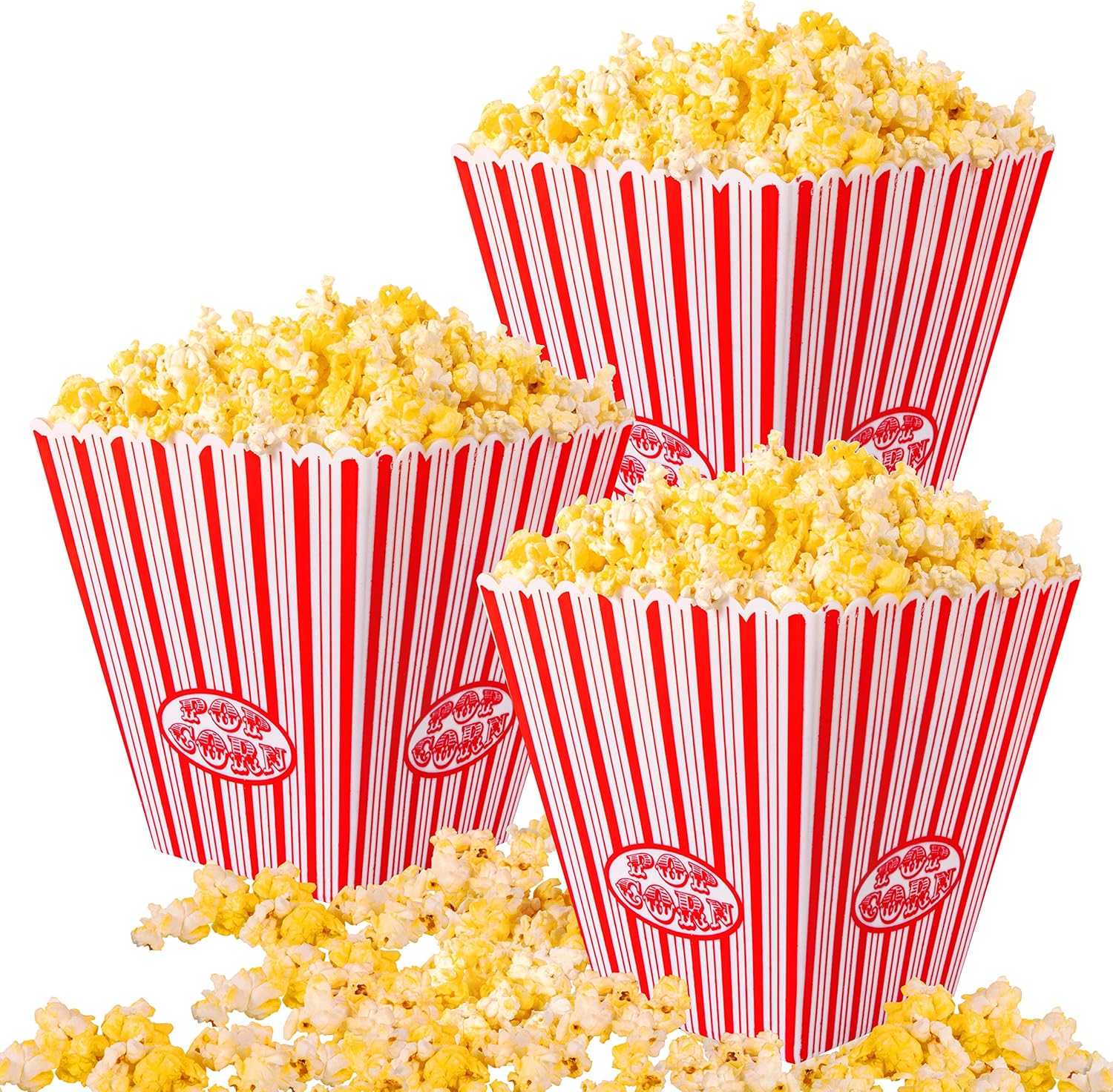 Mr Kitchen s Plastic Reusable Popcorn Boxes Set Of 6 Each Popcorn 