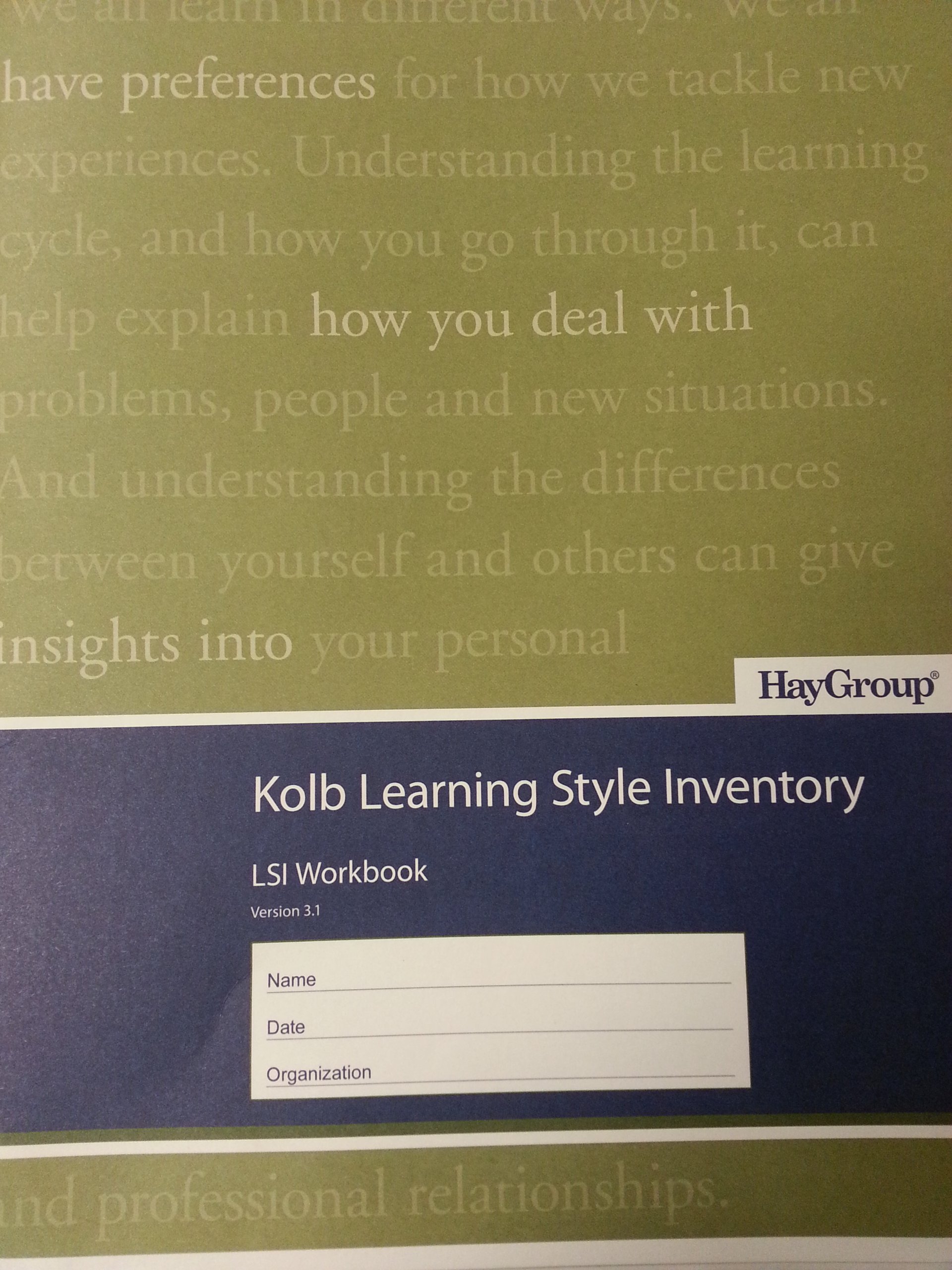 Kolb Learning Style Inventory Assessment