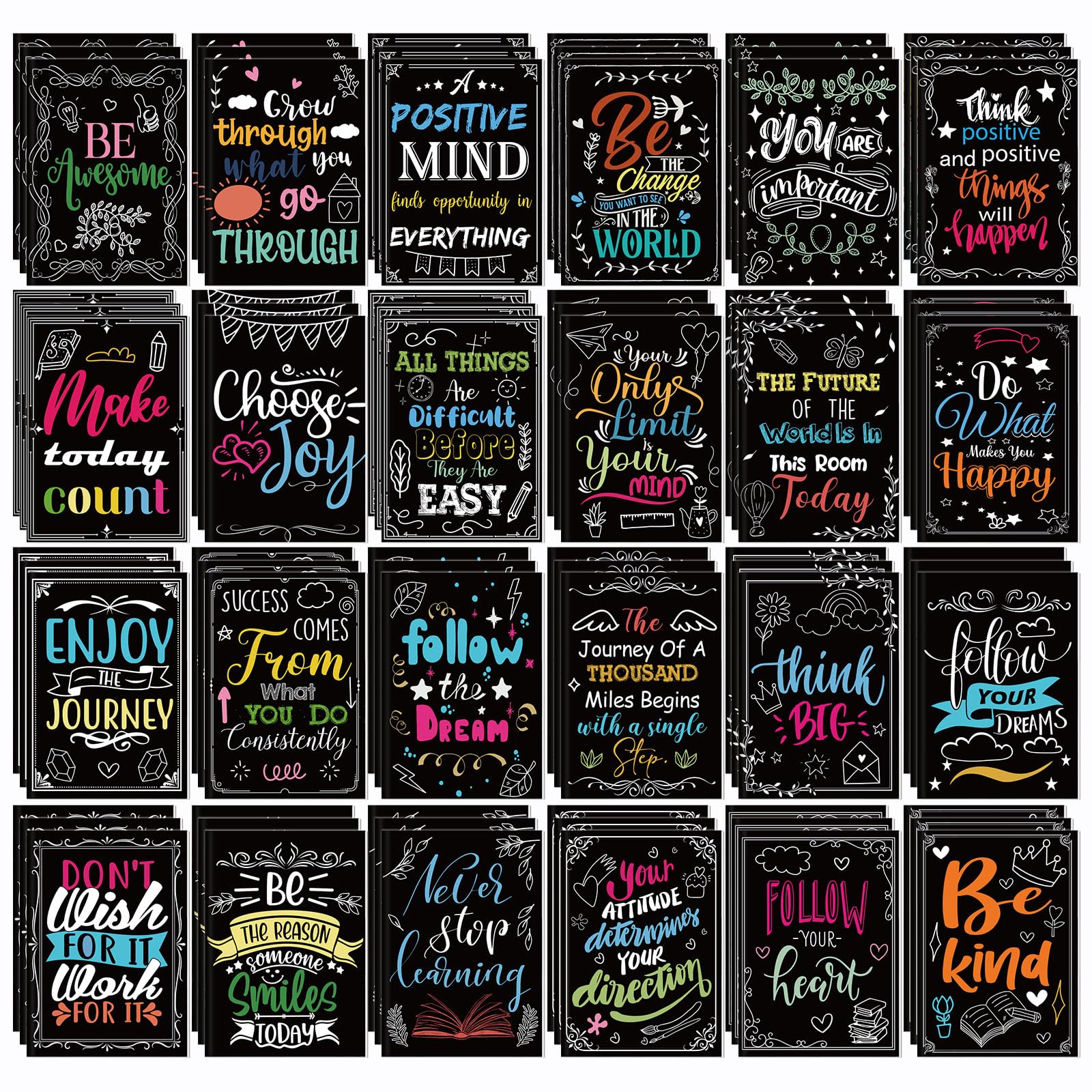 Sinload 24 Pcs Positive Coloring Book for Adult Bulk, DIY Art Coloring ...