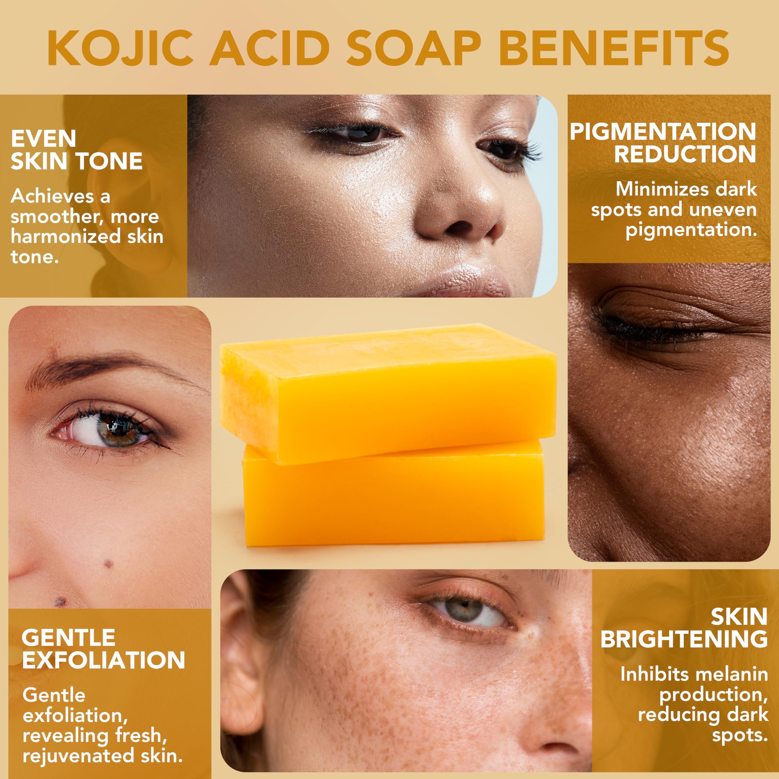 Mua Organic Honey Turmeric Kojic Acid Soap. Dark Spot Remover Soap Bars ...