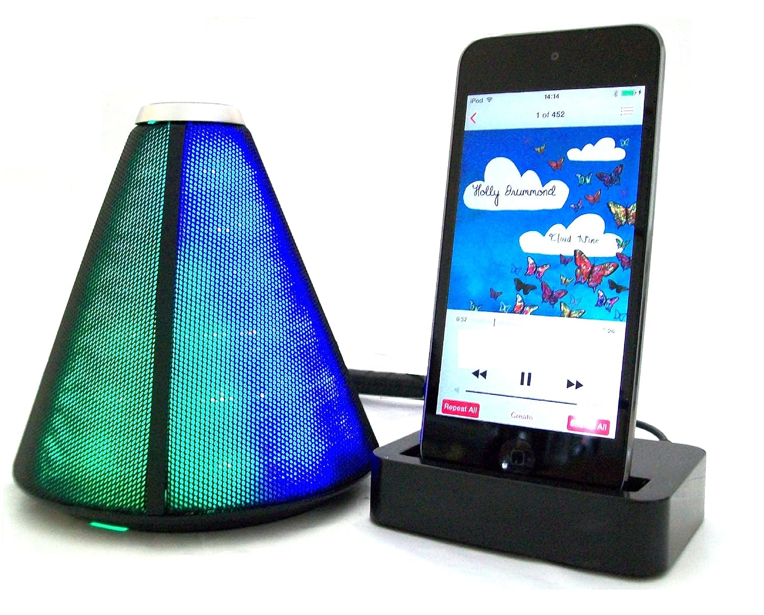 LED X-Pulse Speaker with Bluetooth & Dock Station for iPod touch 5th ...
