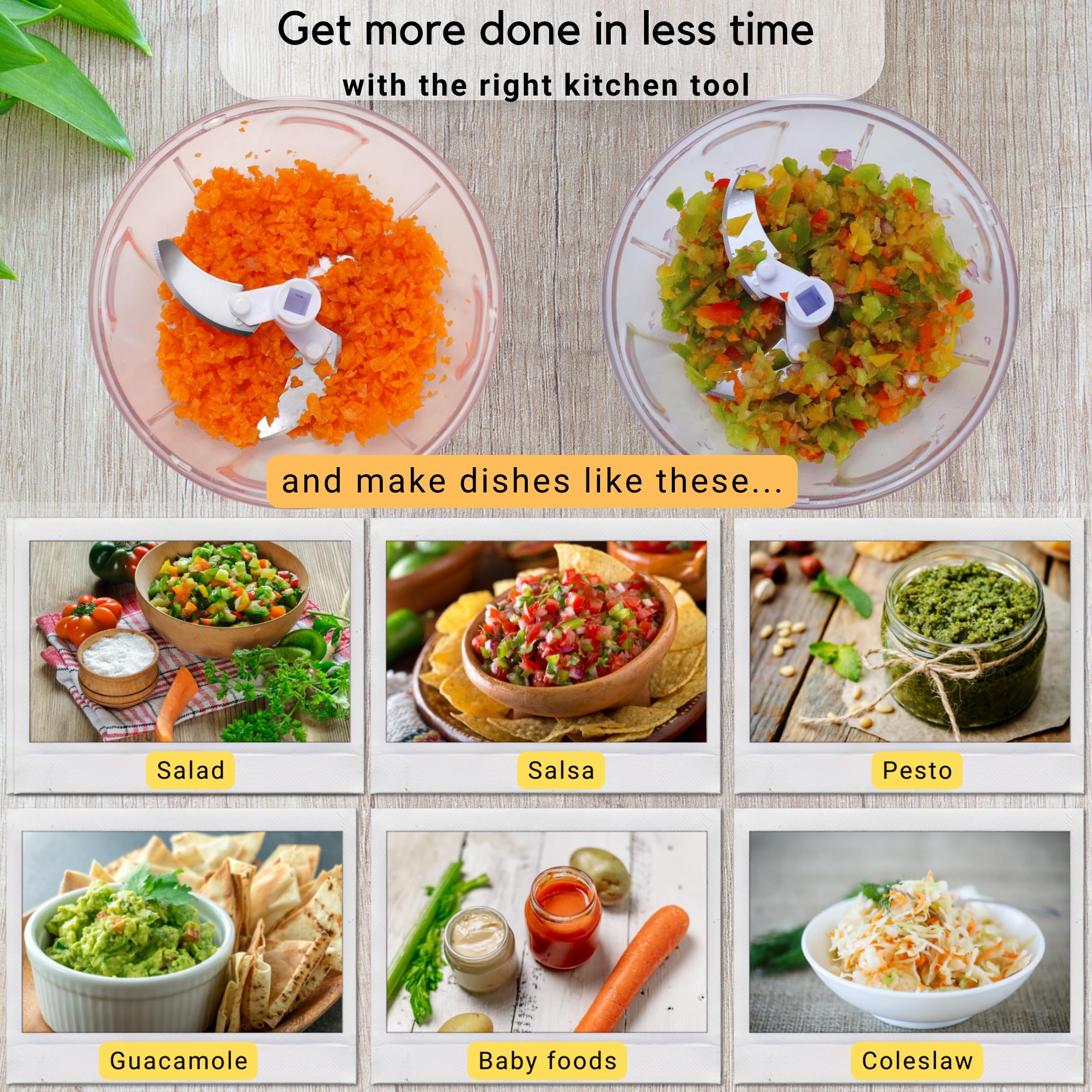 Mua Brieftons Manual Food Chopper, Compact & Powerful Hand Pull Chopper ...