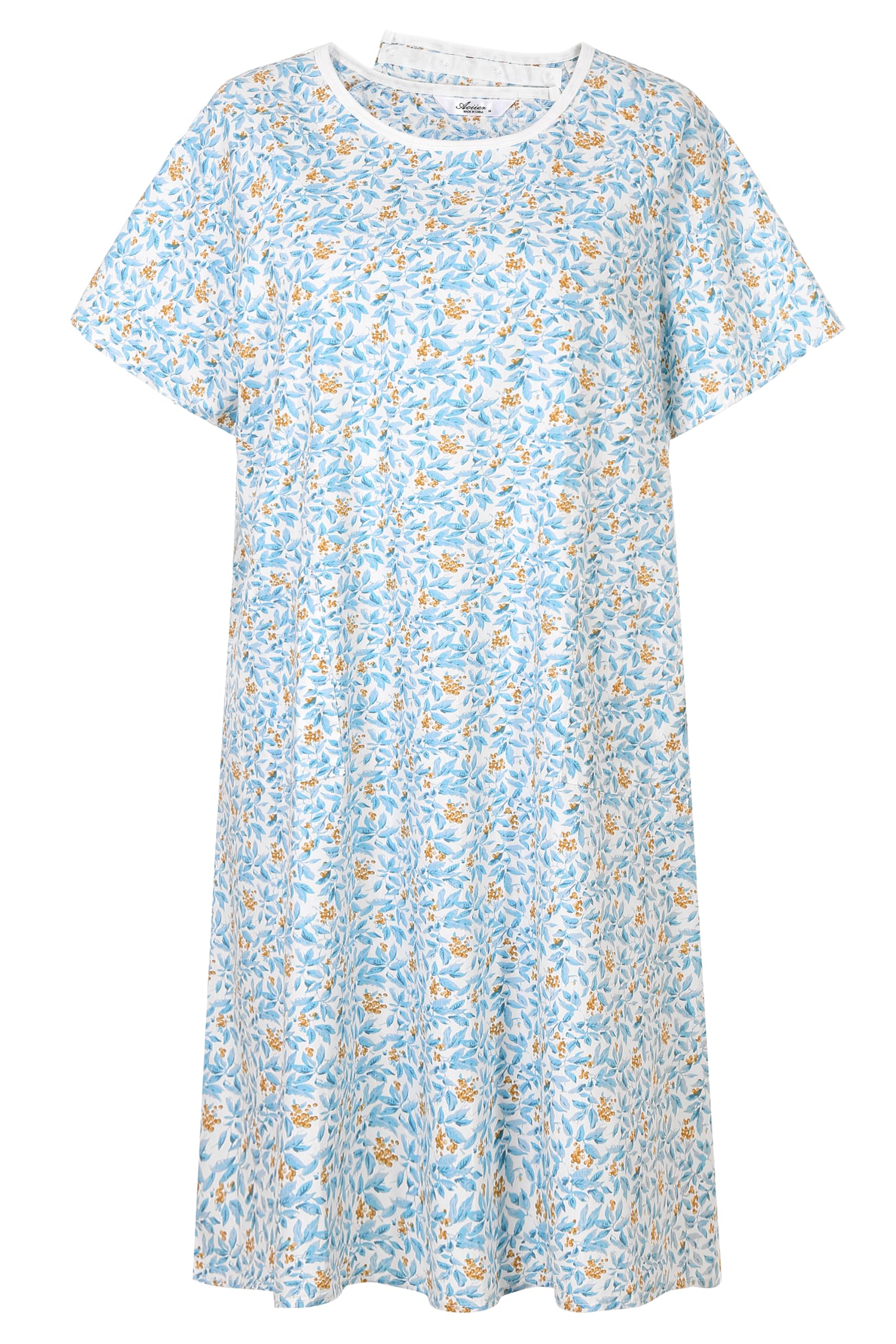 AVIIER 100% Cotton Hospital Gowns for Women Open Back Adaptive Clothing ...