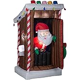 Amazon.com: Gemmy Animated Christmas Airblown Inflatable Santa's ...