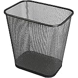 Amazon.com: Ybmhome 2042 Steel Rectangular Mesh Trash Can, Silver ...