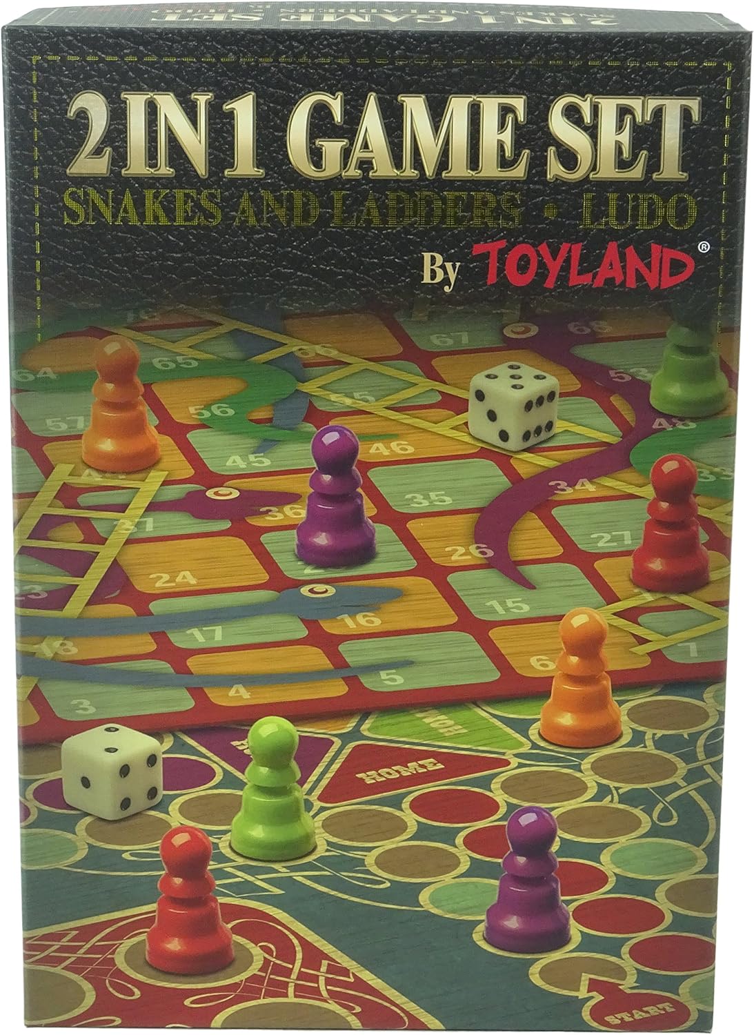 Toyland® 2 in 1 Family Board Game Set – Snakes & Ladders and Ludo ...